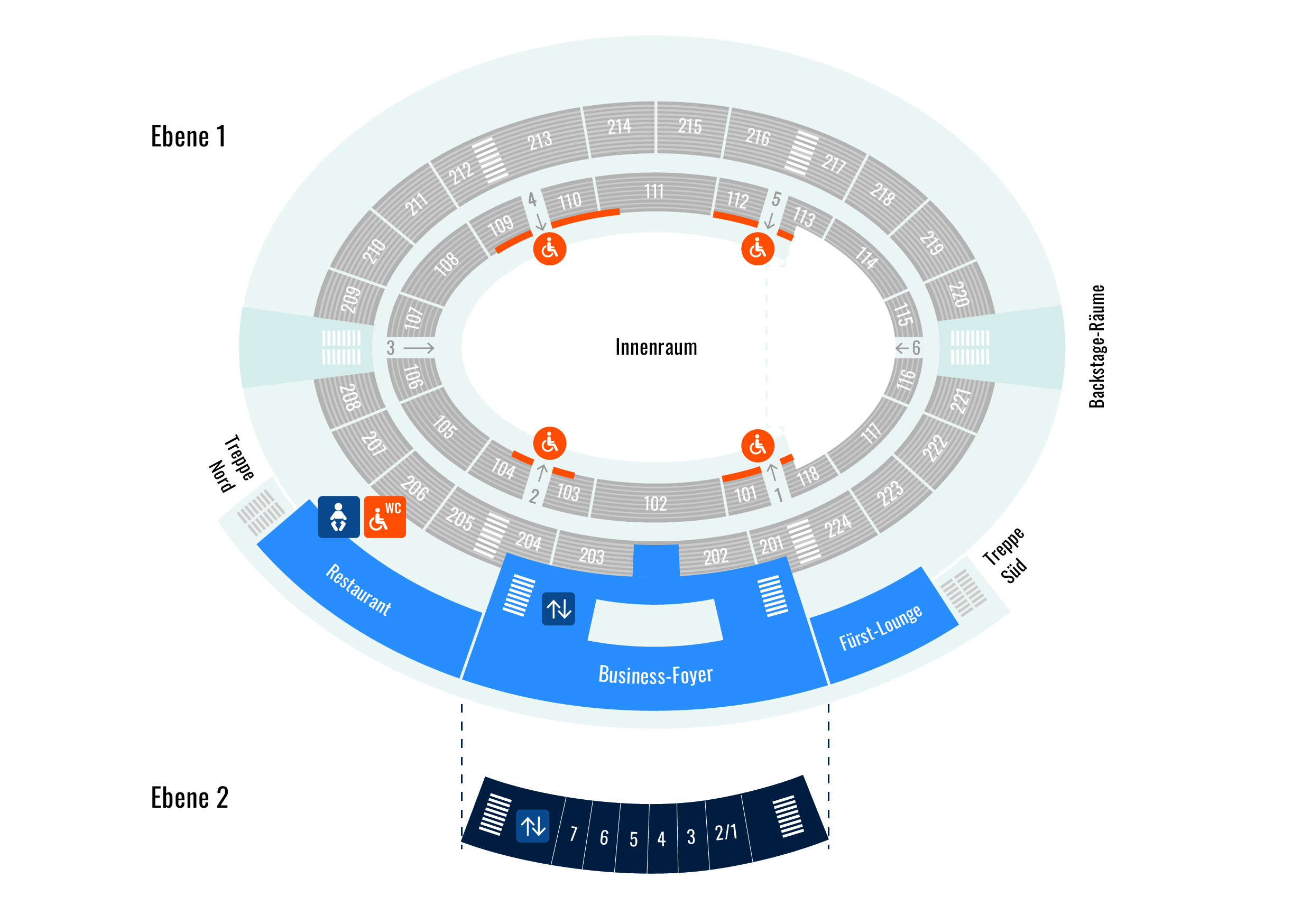 Sitzplan | Volkswagen Halle Braunschweig